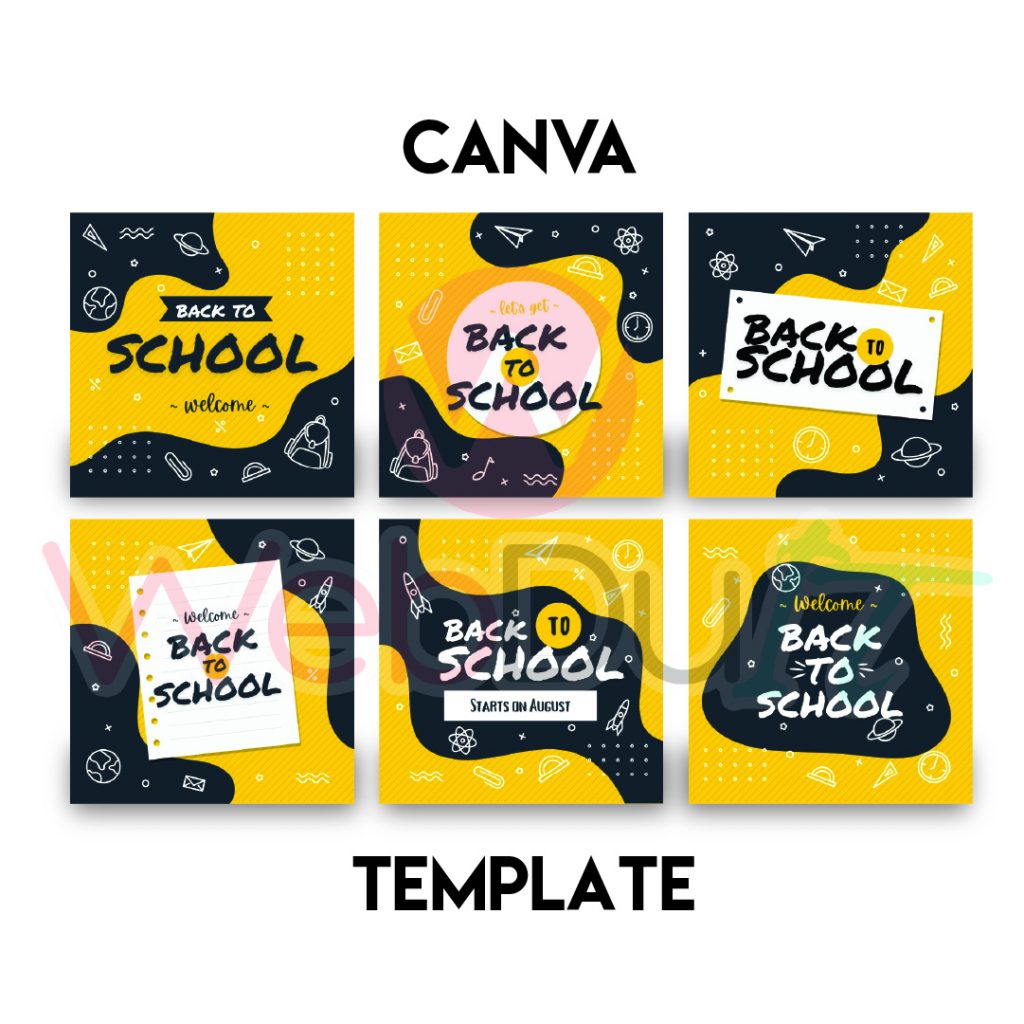 Back to School Canva Template pack 1 – Webduit